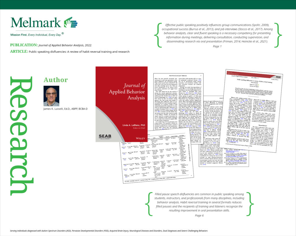 Publications and Presentations – Melmark